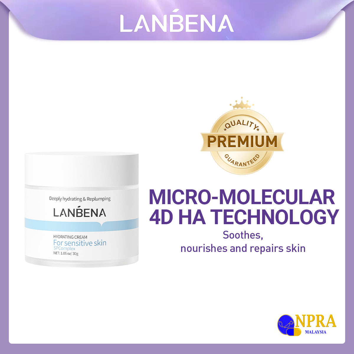 LANBENA 4D Hyaluronic Acid Cream (30g) [NPRA] – LANBENA_MY