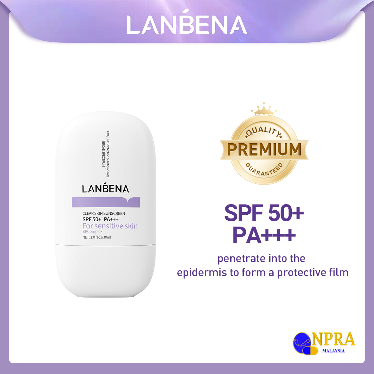 LANBENA Clear Skin Sunscreen (30ml) [NPRA] – LANBENA_MY